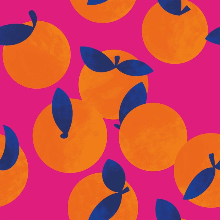 Papel pintado naranjas pop 52x1000cm | Maisons du Monde