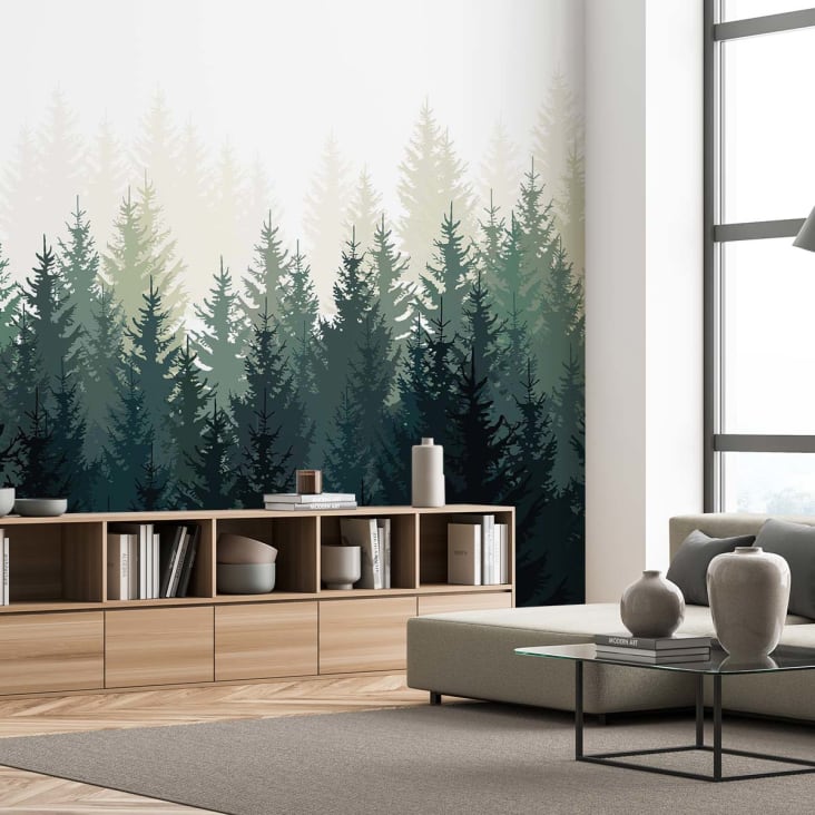 Papier peint forêt de mélèze 312x270 cm | Maisons du Monde