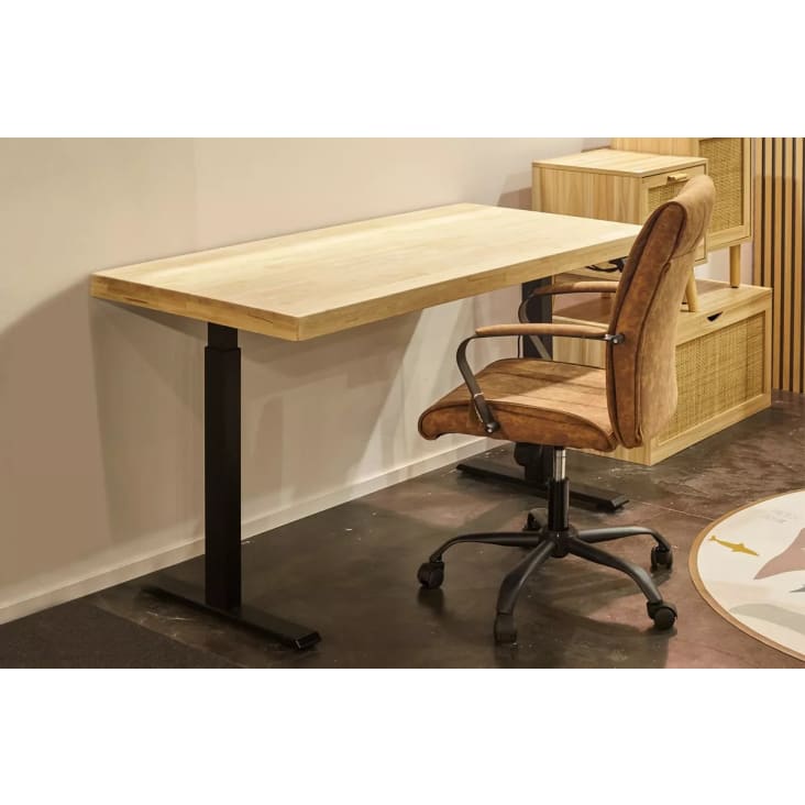 Escritorio elevable eléctrico de roble claro Matika | Maisons du Monde