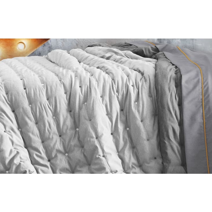 Edredón duvet gris cama 150/160cm | Maisons du Monde