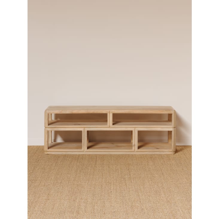 Étagère basse 2 étages en bois clair Jill | Maisons du Monde