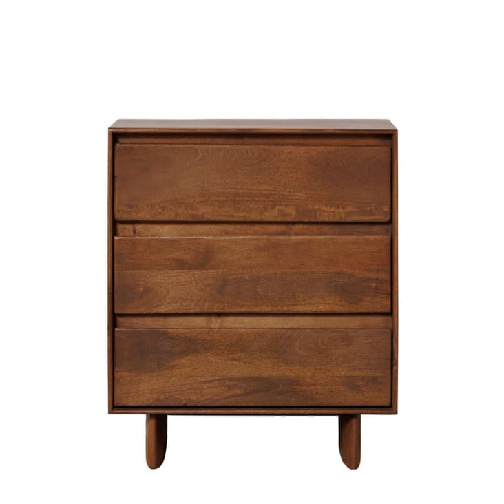 Commode avec 3 tiroirs en bois foncé Leeds | Maisons du Monde