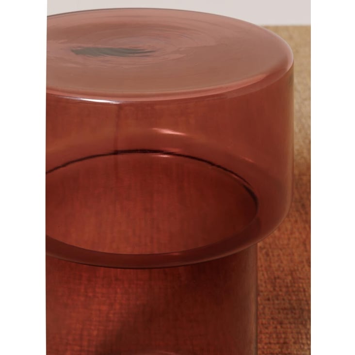 Table d'appoint en verre rouge Néo | Maisons du Monde