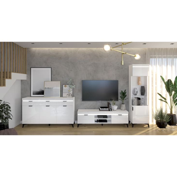 Geschirrschrank mit 1 Tür, Weiß, 195cm Ruben | Maisons du Monde