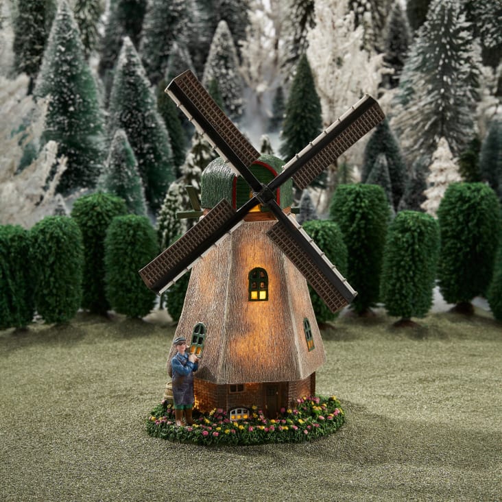 Weihnachtsdorf-Miniatur Zaanse Windmühle H28 Luville originals | Maisons du Monde