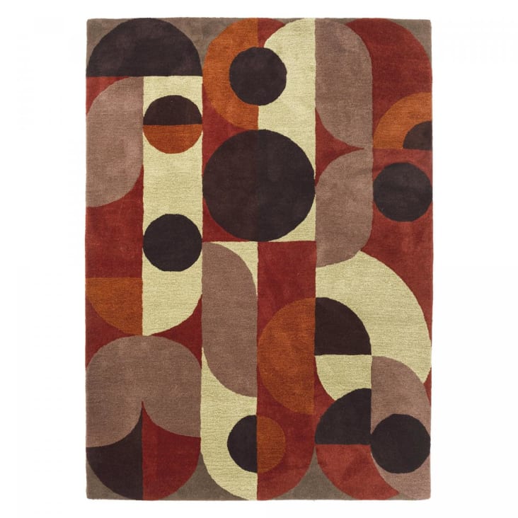 Alfombra de salón de lana tejida a mano, roja 160x230 Cosmo | Maisons ...