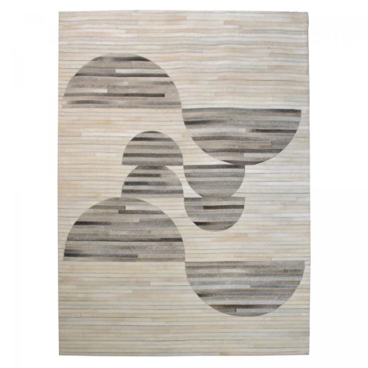 Tappeto da soggiorno cucito a mano in vacchetta, grigio 160x230 ...