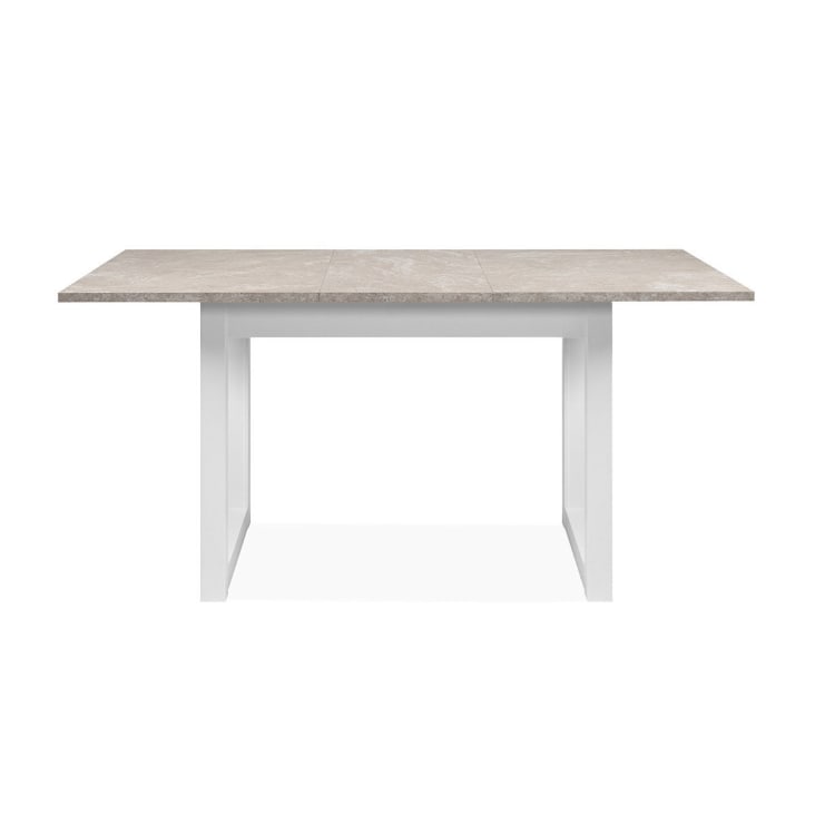 Table à manger extensible 4 à 6 personnes décor travertin L120/160 cm ...