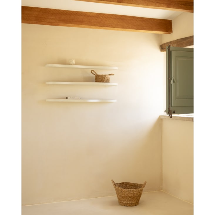 Set 3 mensole in microcemento colore bianco sporco 100cm Bimba ...