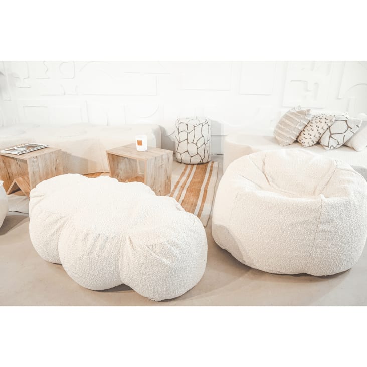 Puf nube - desenfundable - lana rizada | Maisons du Monde
