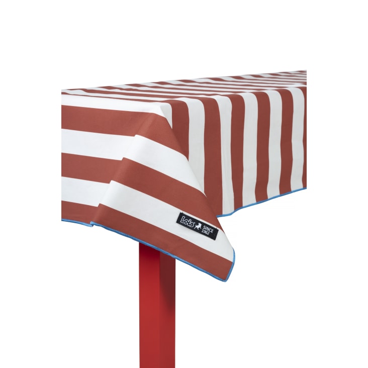 Nappe rouge et blanc à rayures Marshall | Maisons du Monde