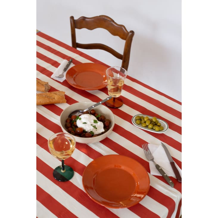 Nappe rouge et blanc à rayures Marshall | Maisons du Monde