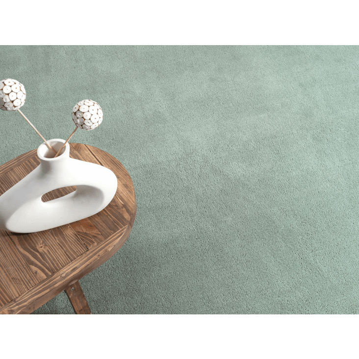 Tapis lavable et antidérapant, uni, vert, 200 cm, rond Relax | Maisons ...