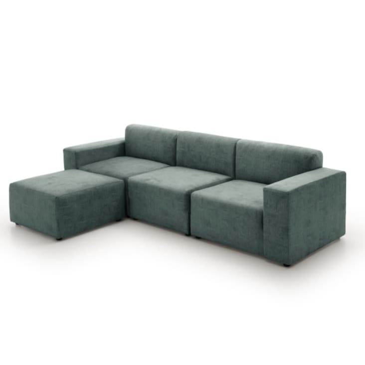 Sofá modular alta gama y diseño agua marina 223x130x77 Monica | Maisons ...