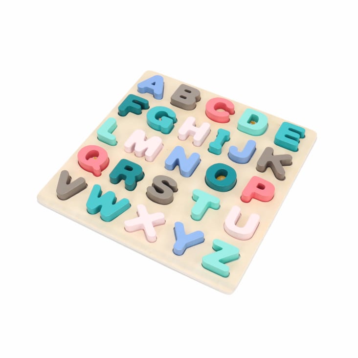 Juego de rompecabezas con letras del alfabeto en madera para niños ...