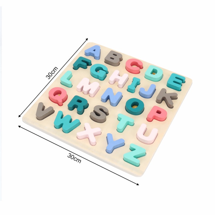 Juego de rompecabezas con letras del alfabeto en madera para niños ...