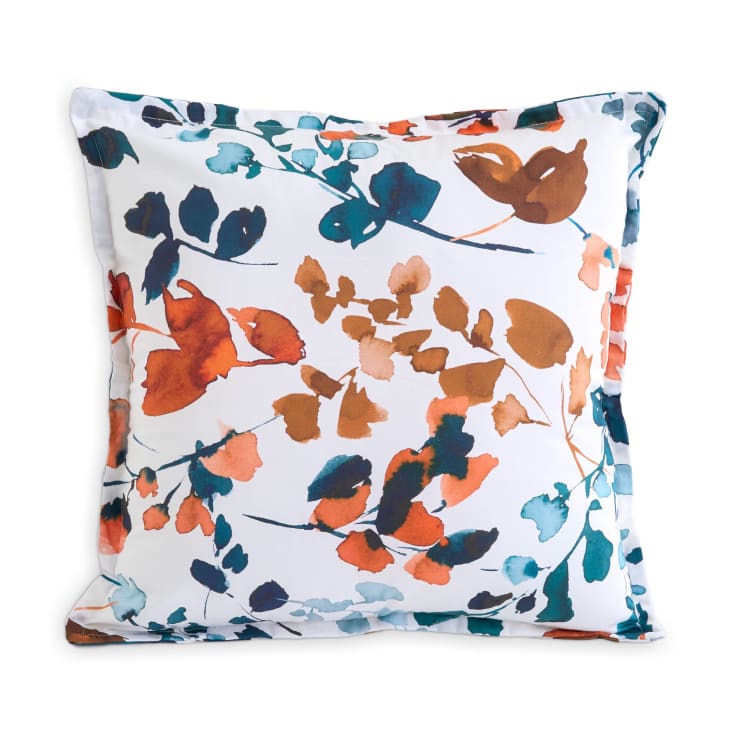 Cuscino arredo in percalle di cotone stampa florale Taiga | Maisons du Monde