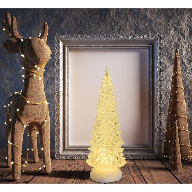 Albero natale luminoso glitter led natalizio con batteria per Articoli ...