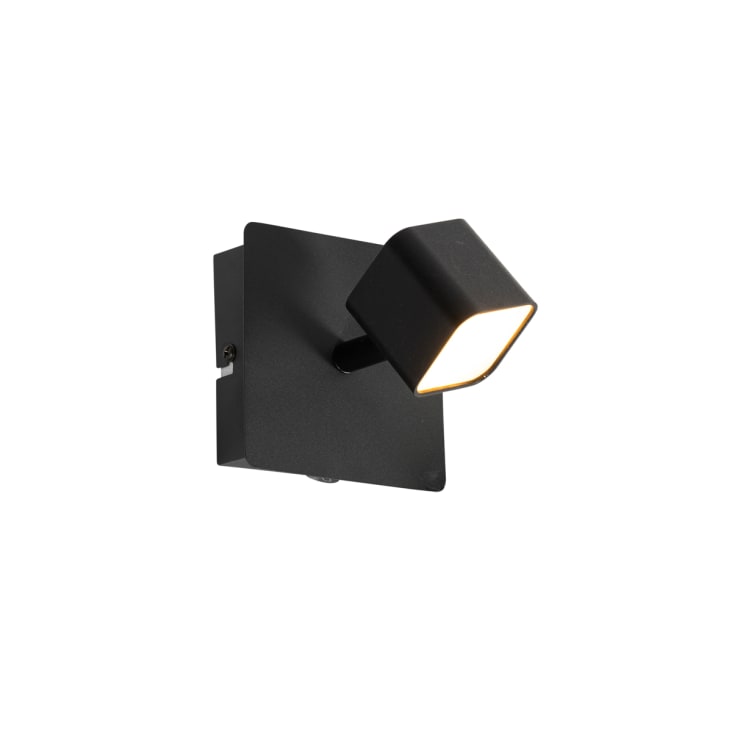 Lámpara de pared negra moderna con led e interruptor Nola | Maisons du ...