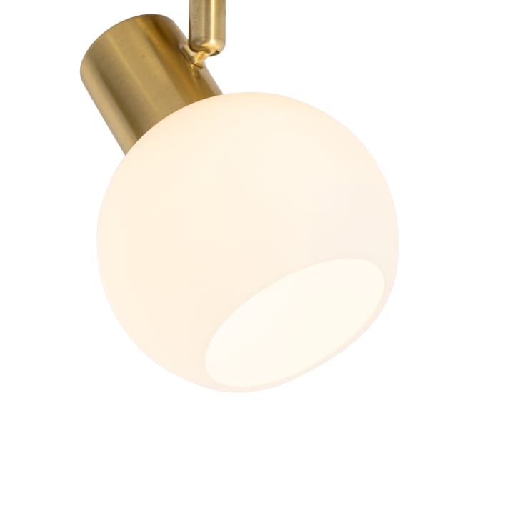 Spot Art Déco doré verre opale orientable Anouk | Maisons du Monde