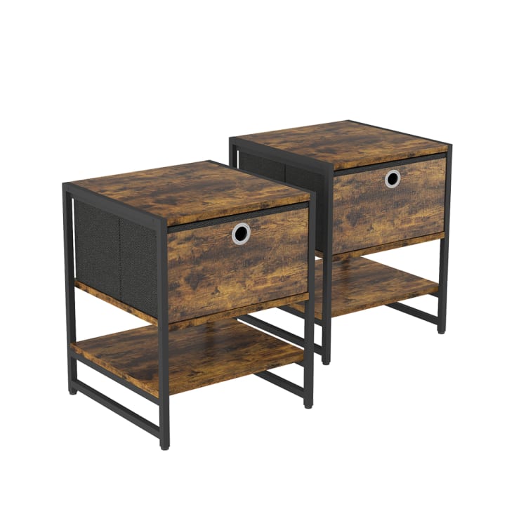 Nachttisch 2er-Set, Eiche rustikal 40 x 50cm | Maisons du Monde