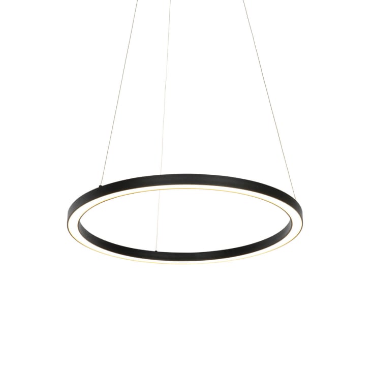 Lámpara de techo inteligente negra 60 cm con led y rgbw Girello ...