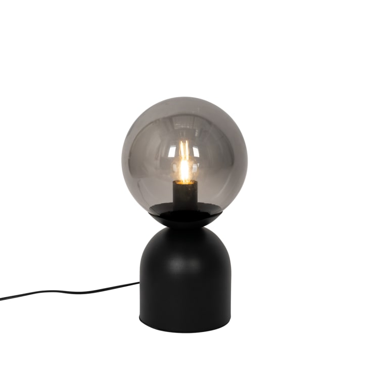 Lampe de table noire verre fumé Pallontrend | Maisons du Monde