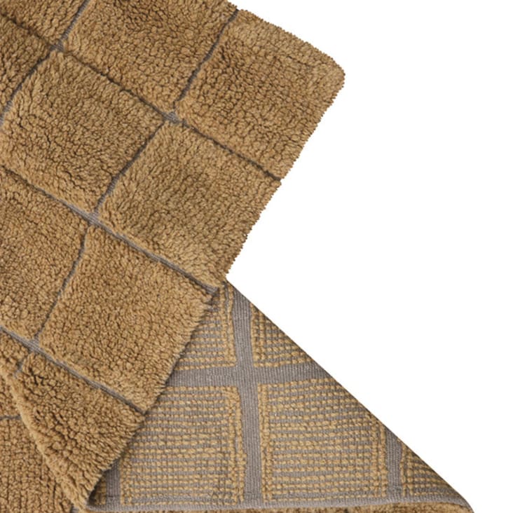 Alfombra de lana lavable mosaico ocre - 170 x 240 cm Wool mosaic collection | Maisons du Monde