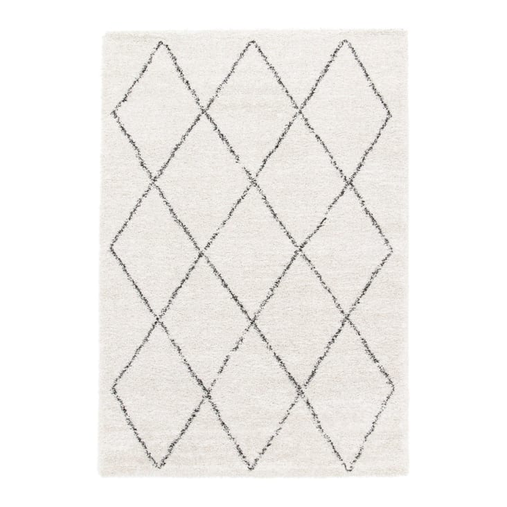 Tapis shaggy de style berbère doux et volumineux beige 120x170 cm Nomad | Maisons du Monde