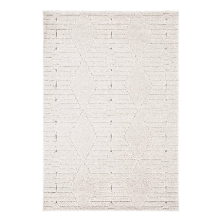 Tappeto design con effetto rilievo beige 160x230 cm Sael | Maisons du Monde