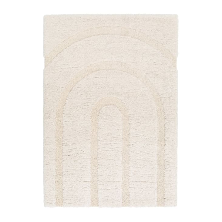Tapis shaggy ultra doux et facile à entretenir beige 120 x 170 Arcadia | Maisons du Monde