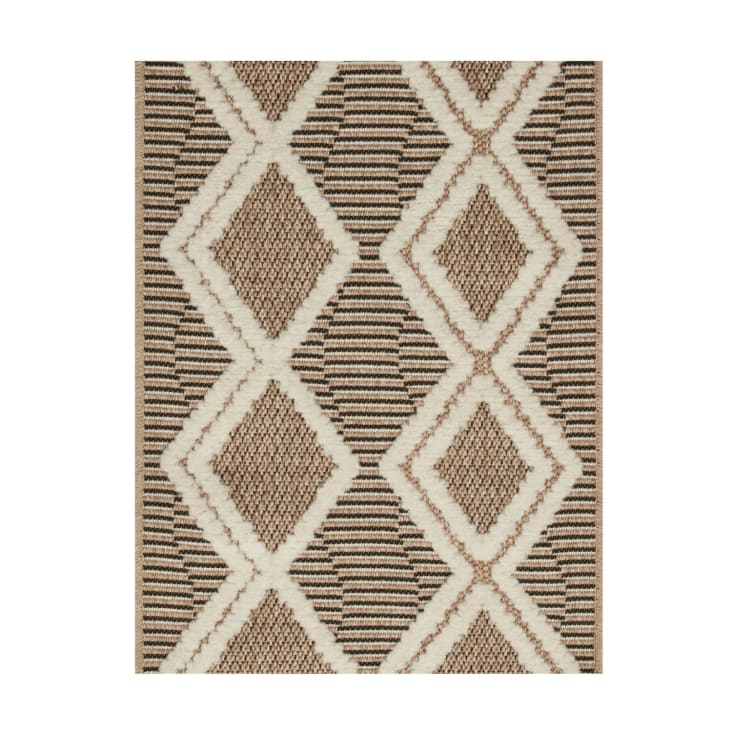 Tapis intérieur et extérieur en polypropylène marron 120x170cm Mir | Maisons du Monde