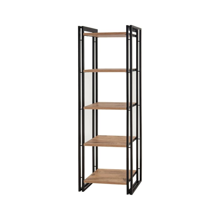 Bücherregal Holzeffekt eiche, schwarz 60x35 cm Demetria | Maisons du Monde