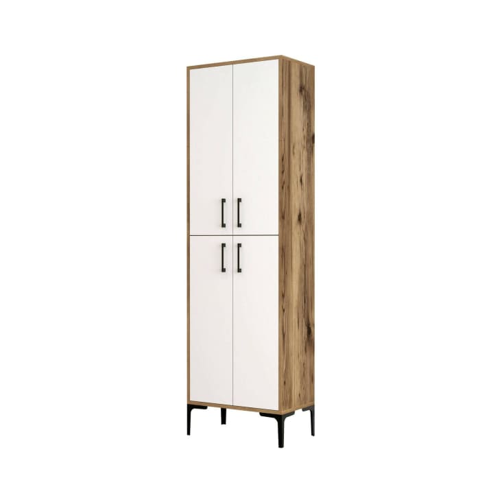 Kommode Holzeffekt walnuss, weiß 60x35 cm Denipot | Maisons du Monde