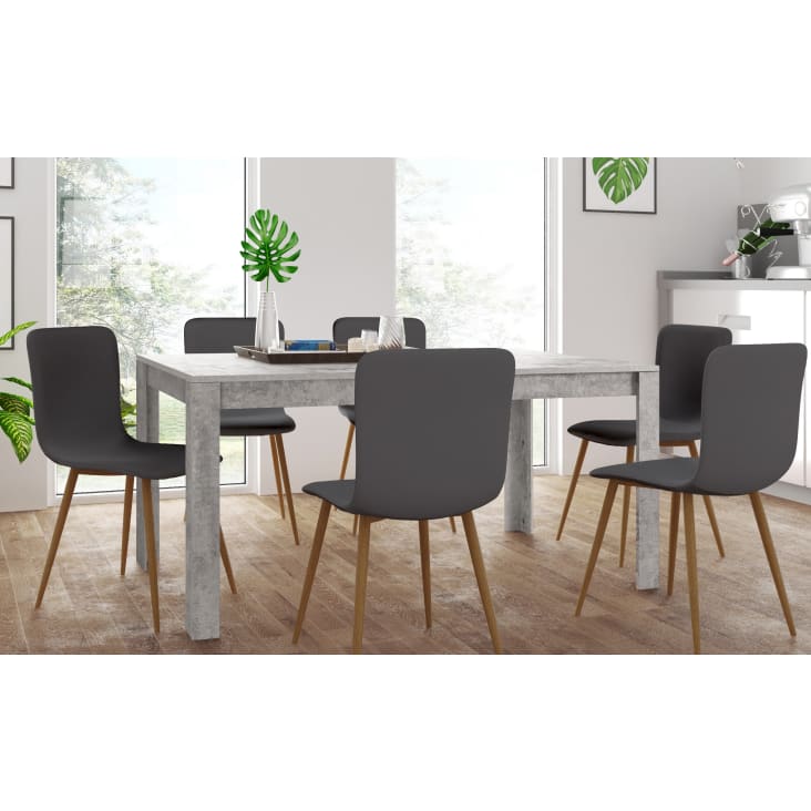 Table à manger en effet béton 8 personnes L160 Lynn | Maisons du Monde