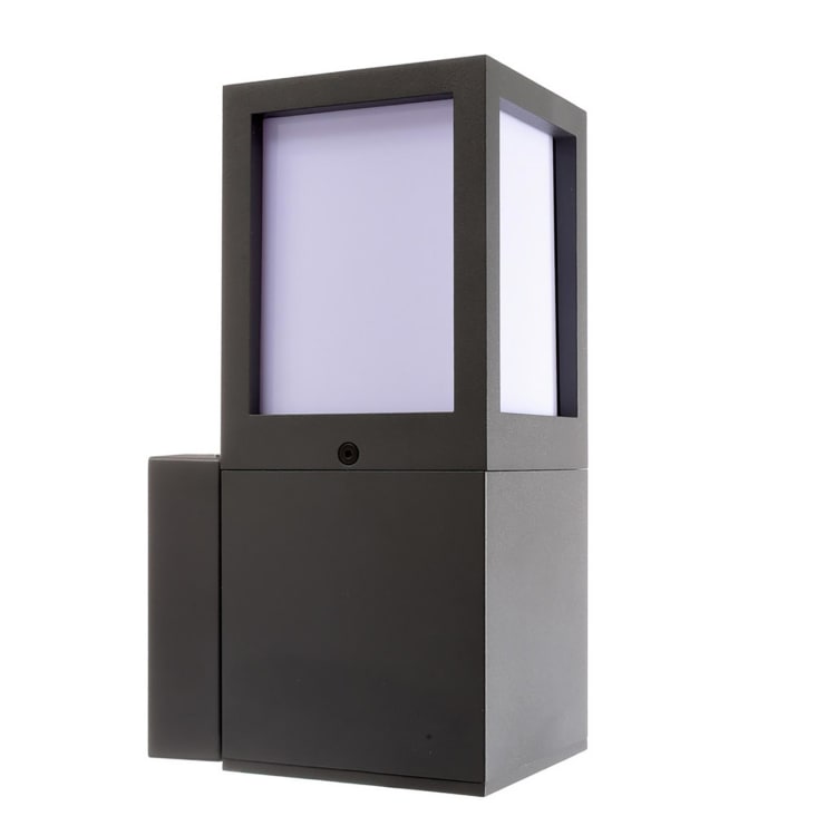 Applique LED diffusore opaco attacco E27 IP65 metal GRIGIO SCURO 26cm ...