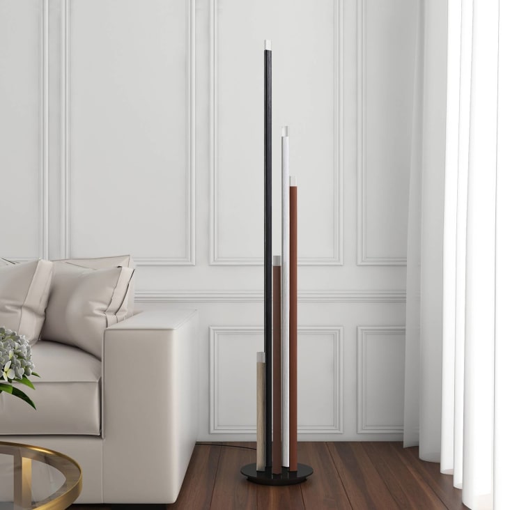 LED Stehlampe aus Metall, schwarz Stoika | Maisons du Monde