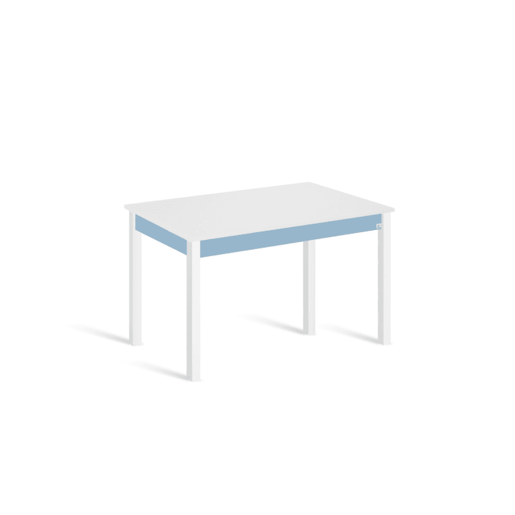 Mesa cocina fija 120x80 cm azul pata blanco Deco | Maisons du Monde