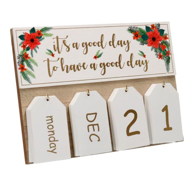 Calendario in legno bianco cm25x18x2,5 | Maisons du Monde
