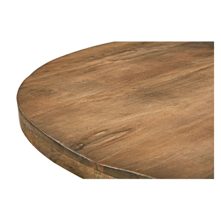 Table à manger Ovale 8/10 p L.210 cm, Manguier et métal noir Bari | Maisons du Monde