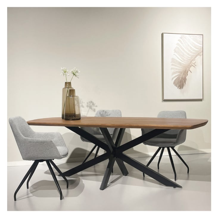 Table à manger Ovale 8/10 personnes, L.230 cm, Manguier massif Skagen | Maisons du Monde