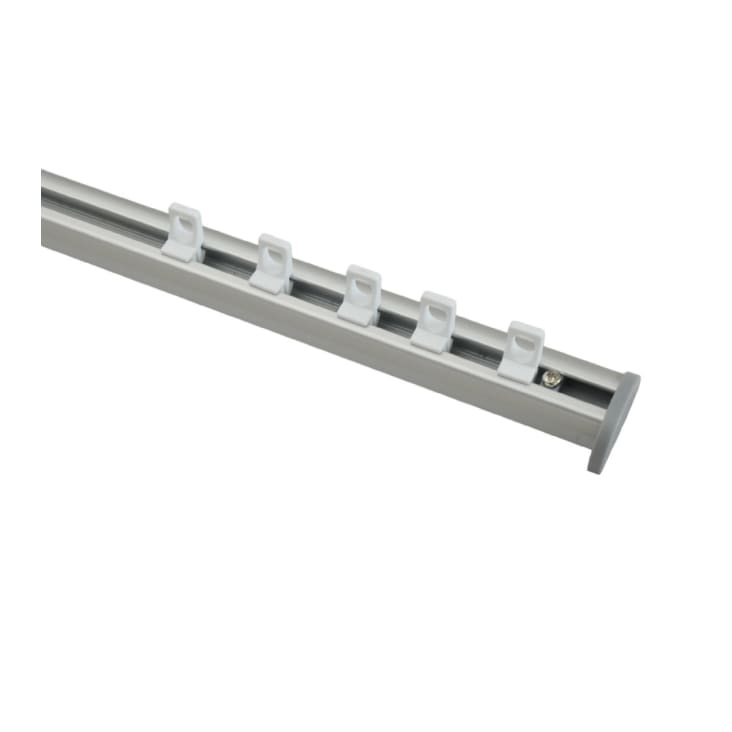 Tringle rail pour rideau en aluminium L.1,50 m - Nickel Decorail ...