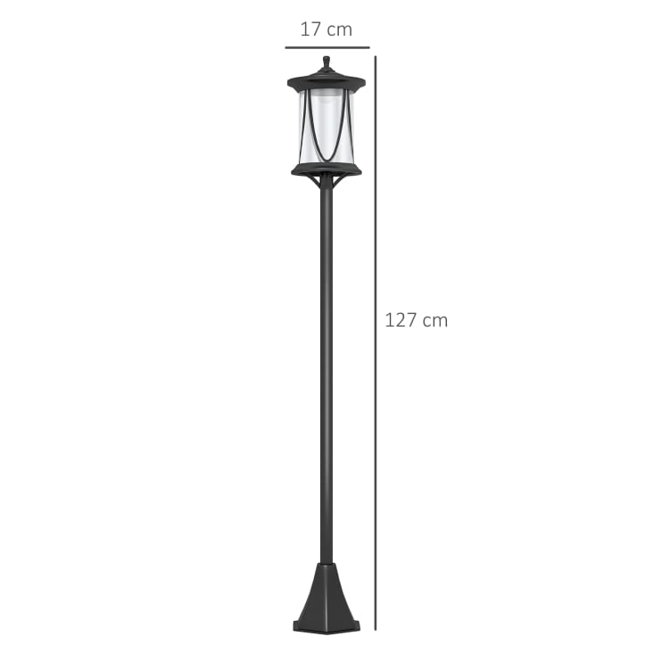 Solar Gartenlaterne ABS, Polycarbonate Schwarz | Maisons du Monde