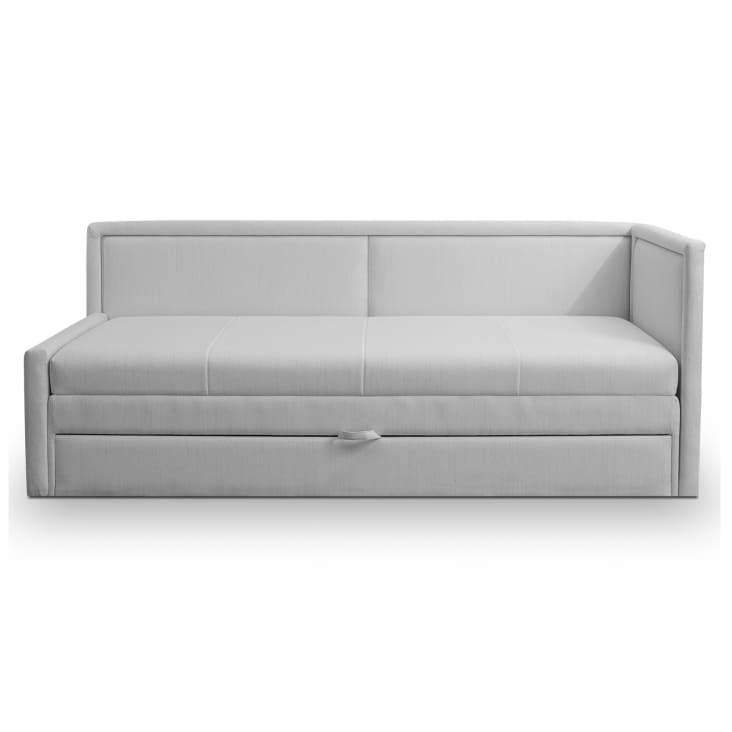 Lit ado avec rangement, deux places, gris clair Caprili | Maisons du Monde