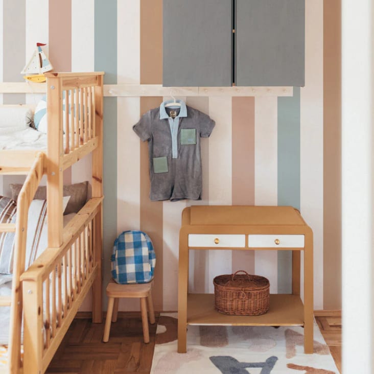 Carta da parati a righe colorate 100x280cm Portofino | Maisons du Monde