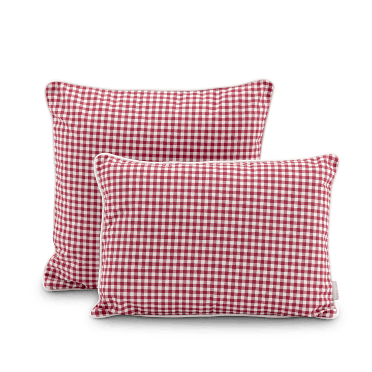 Set 2 cuscini decorativi a scacchi ciliegio/bianco Swona | Maisons du Monde