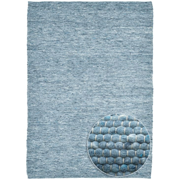 Tappeto tessuto a mano in lana vergine - blu 120x180 cm Alpen | Maisons ...