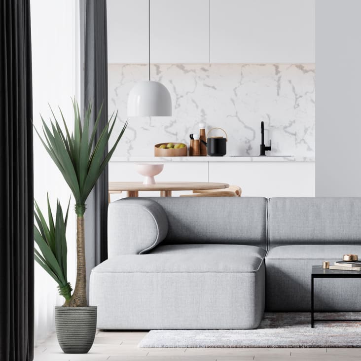 Planta artificial plástico verde alt. 135.00 Yucca | Maisons du Monde