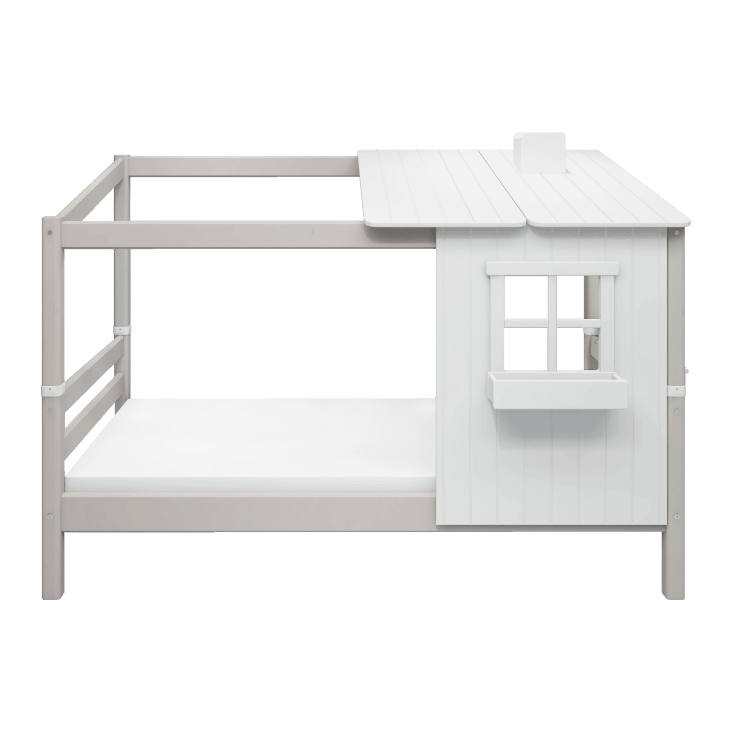 Lit simple en pin massif blanc 90x200cm Classic | Maisons du Monde