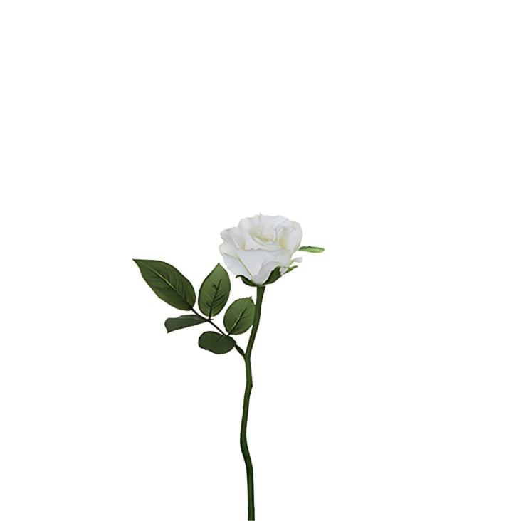 Tallo de rosa impermeable cerrada artificial blanco h32 Maria | Maisons ...